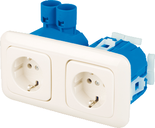 MC000476 - Installation box, hollow wall, with premounted wiring devices