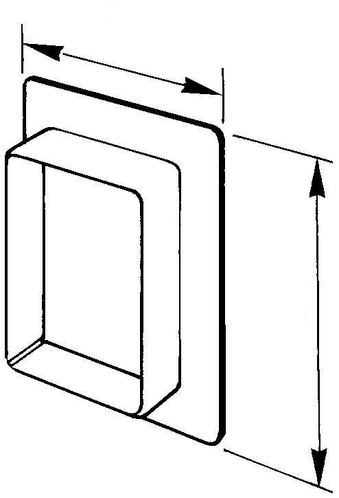 EC002449 - Wall connection blind for wall duct